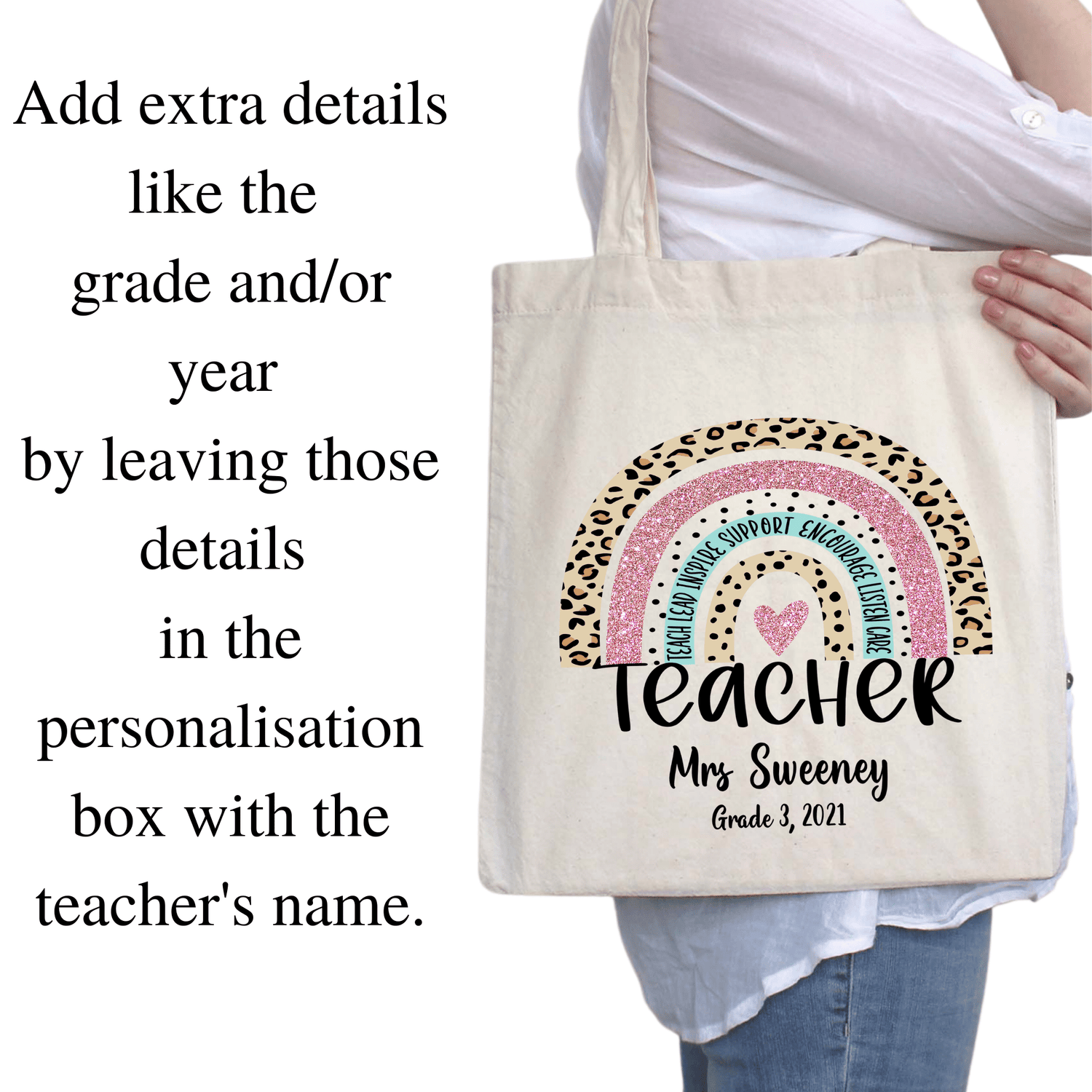 Bee-ing The Best Teacher Bag | Buy Custom Bags for Teachers Online ...