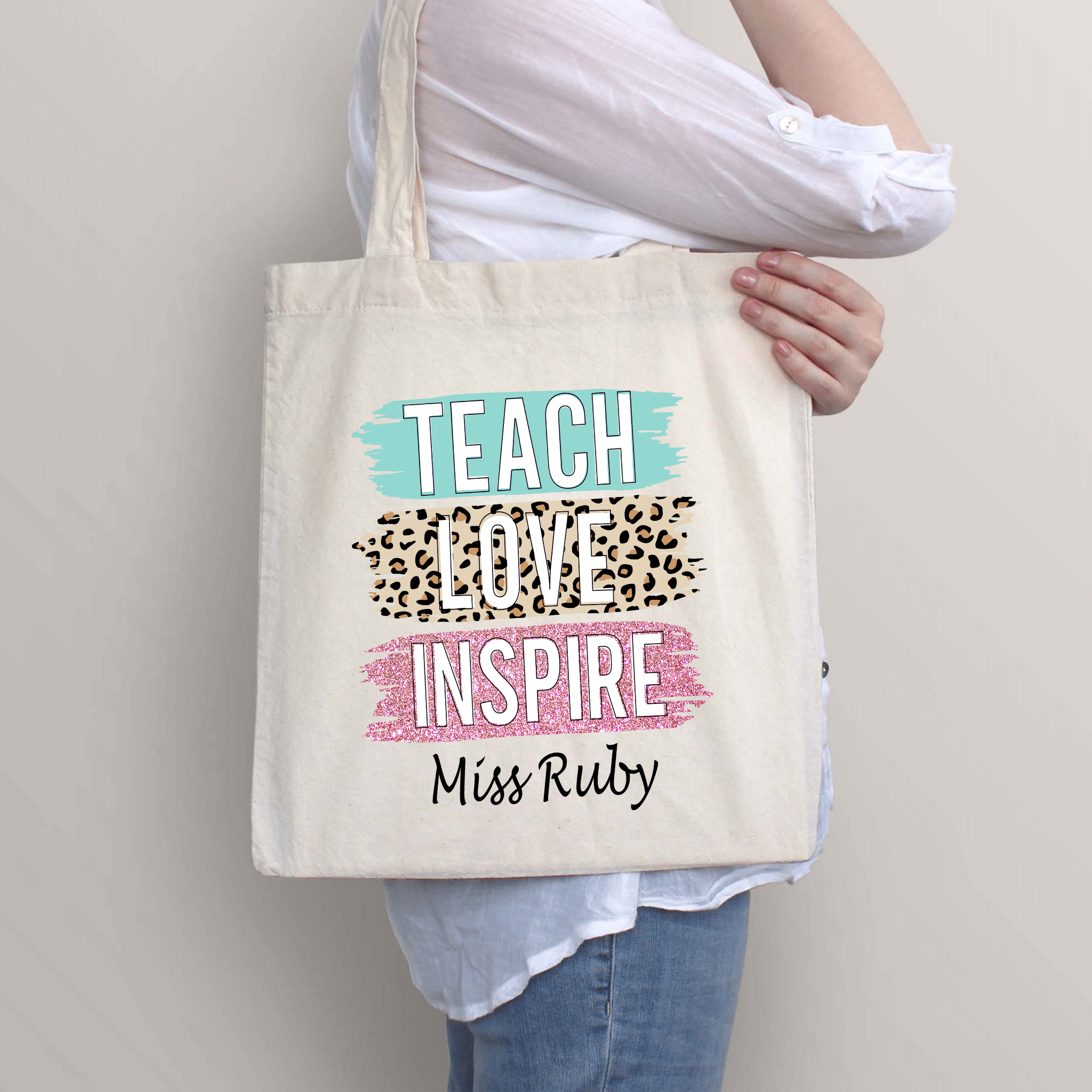 Teach Love Inspire Teacher Bag | Buy Custom Bags for Teachers Online ...