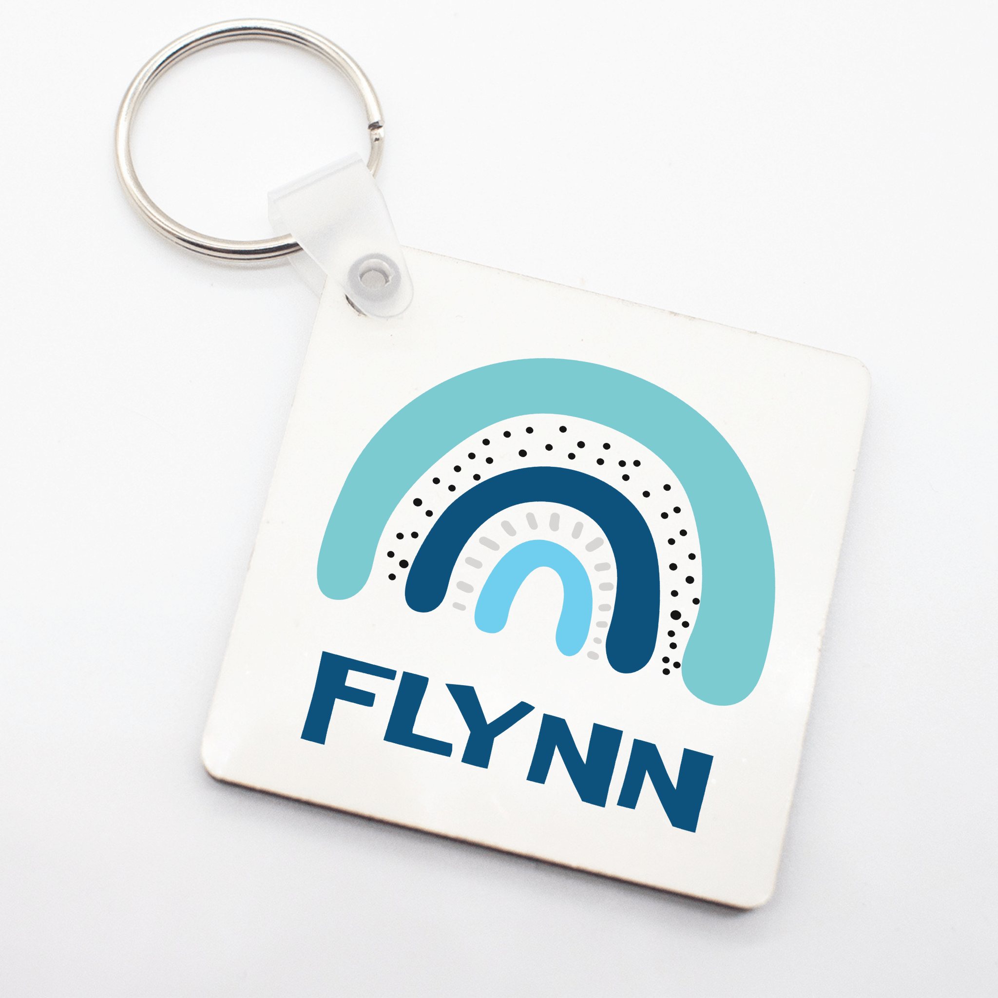 RAINBOW BLUE BAG TAG | LIL GREEN RHINO